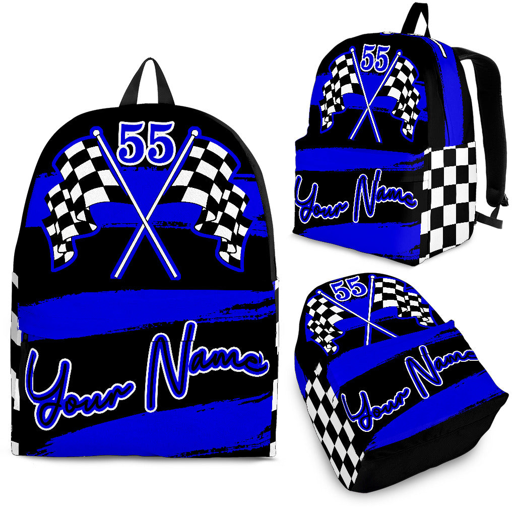 Custom Racing Backpack With Name And Number BV