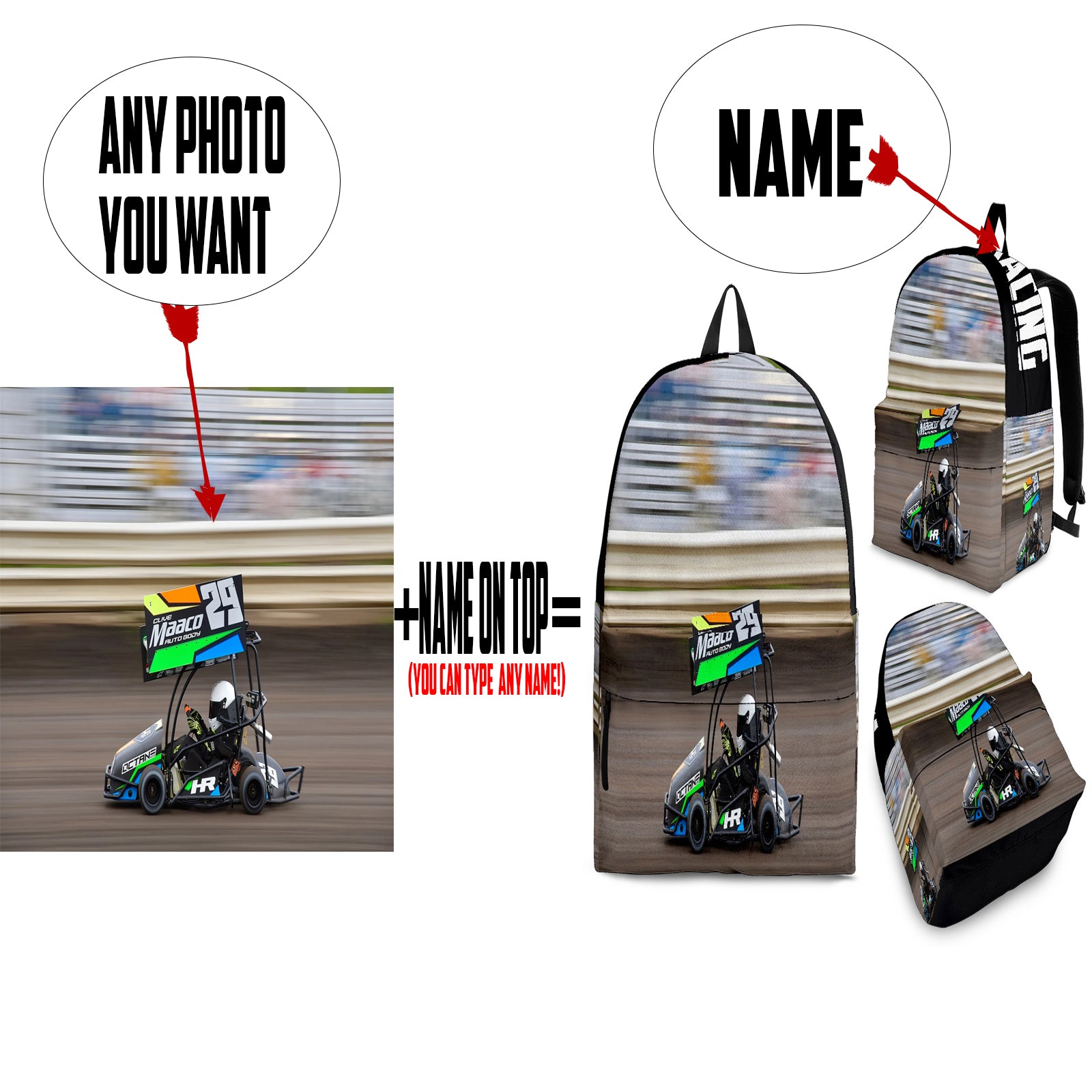 Custom Midget Car Backpack