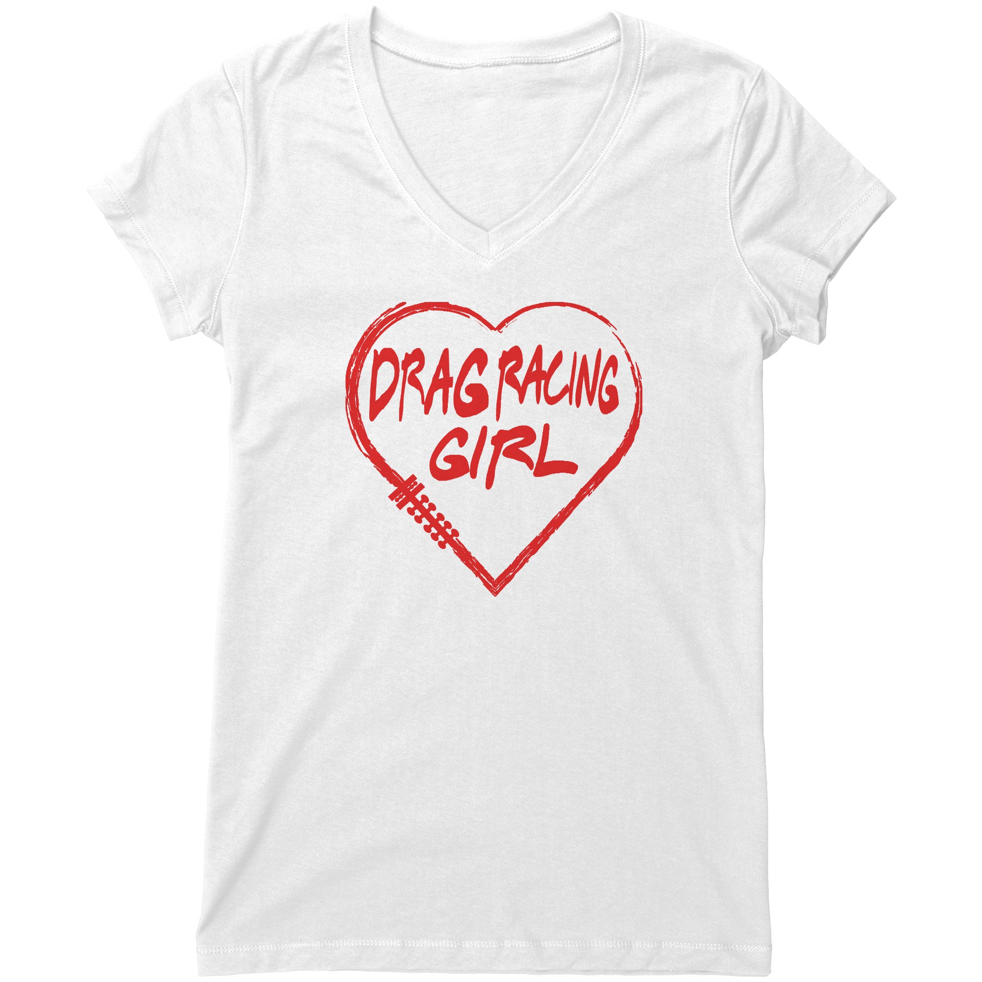 Drag Racing Girl Heart Tees