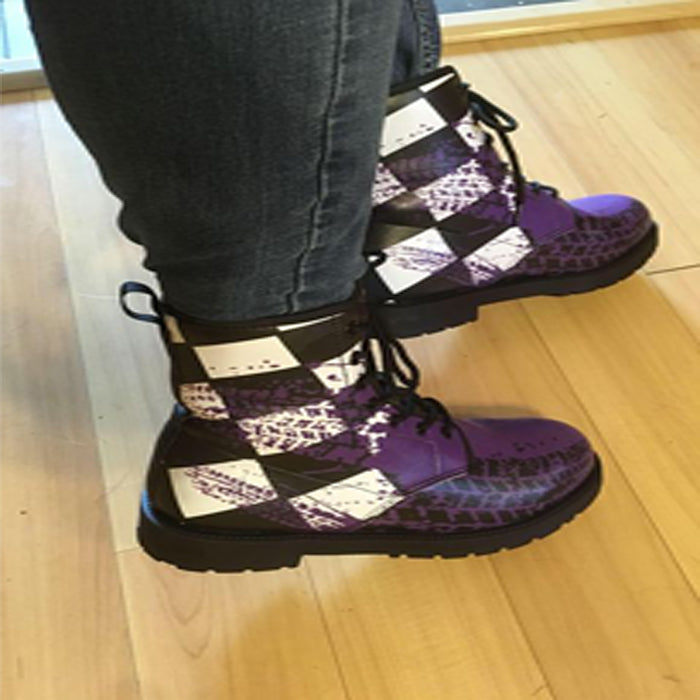 Racing Checkered Flag Sneakers White