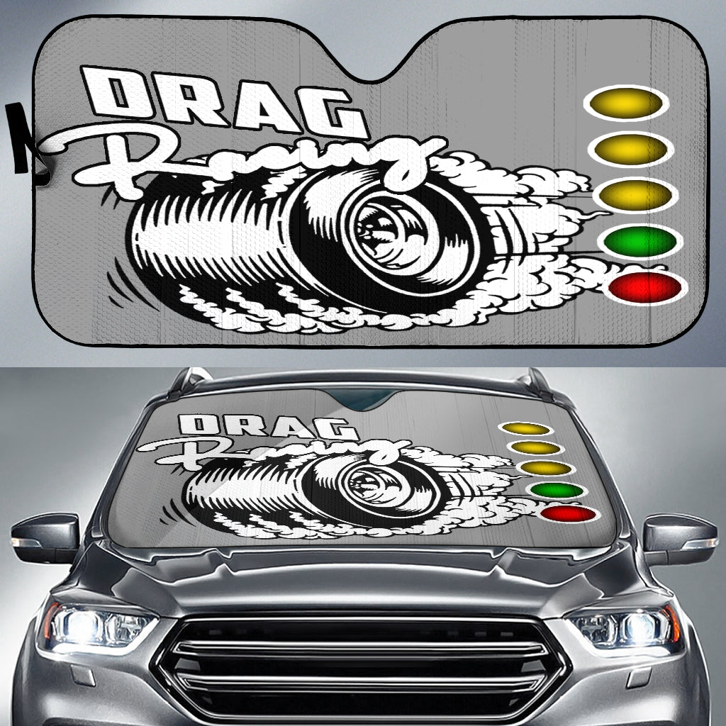 Drag Racing Windshield Sun Shade Grey