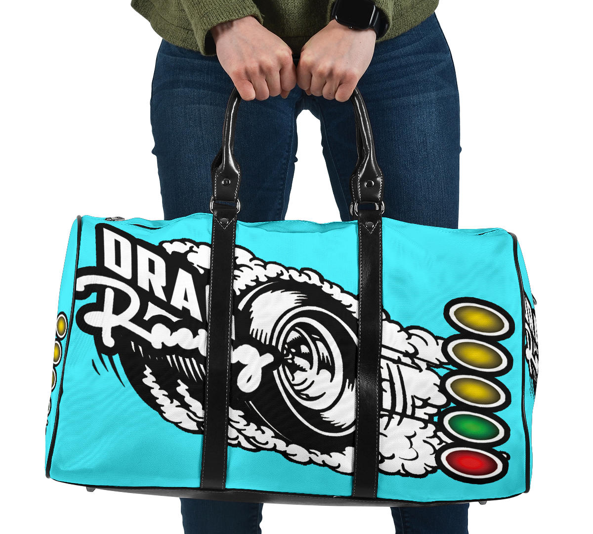 Drag Racing Travel Bag Carolina Blue