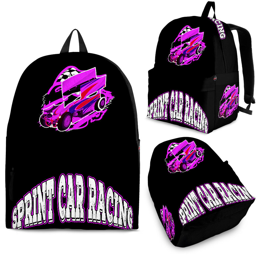 Sprint Car Racing Backpack Pink