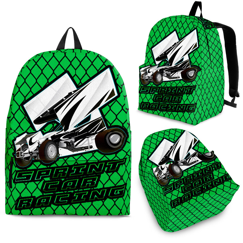 Sprint Car Racing Backpack New Green
