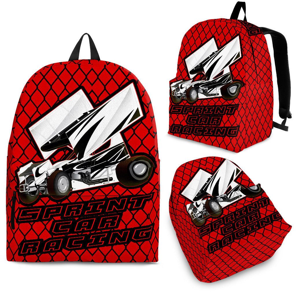 Sprint Car Racing Backpack New Red