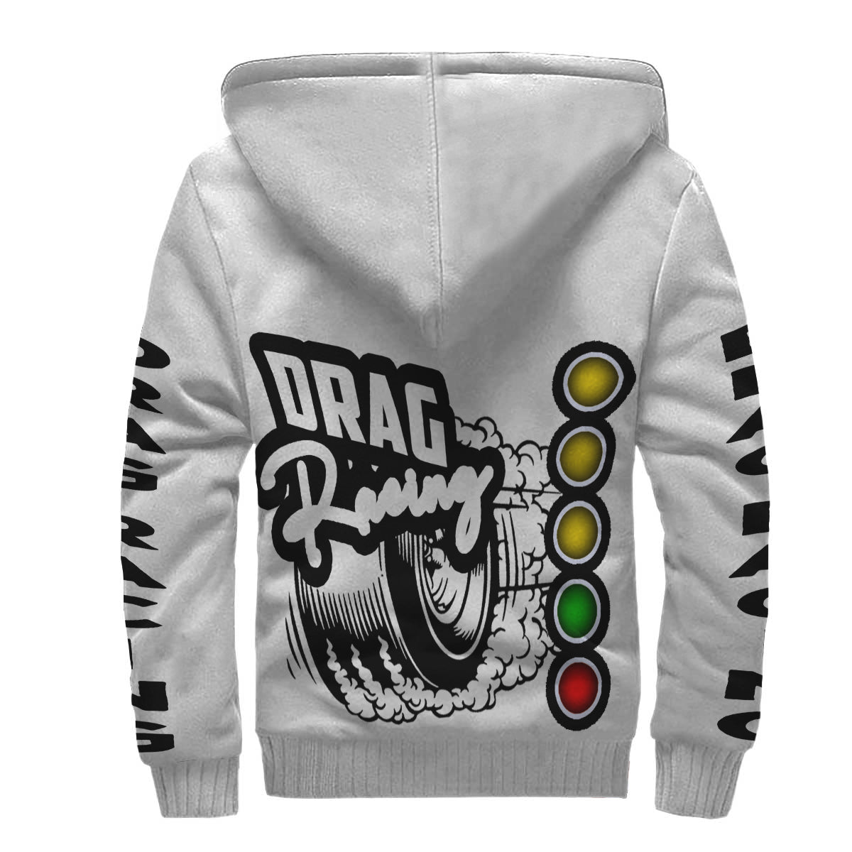 Drag Racing Sherpa Jacket White