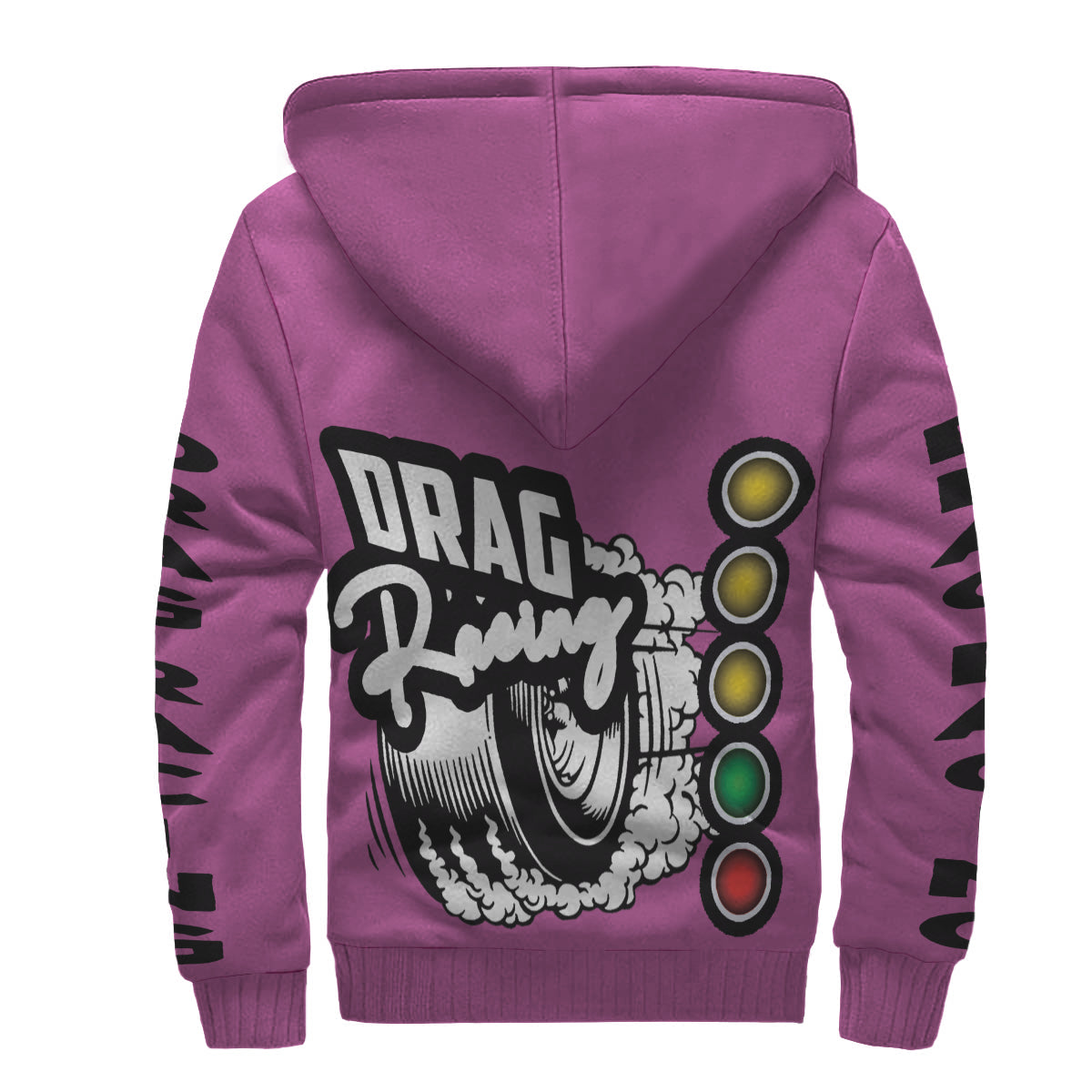 Drag Racing Sherpa Jacket Pink
