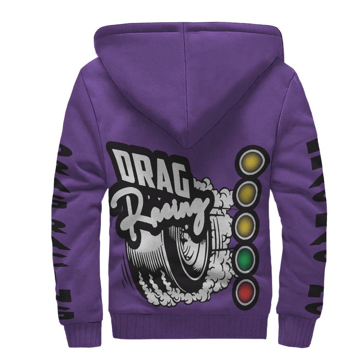 Drag Racing Sherpa Jacket Purple