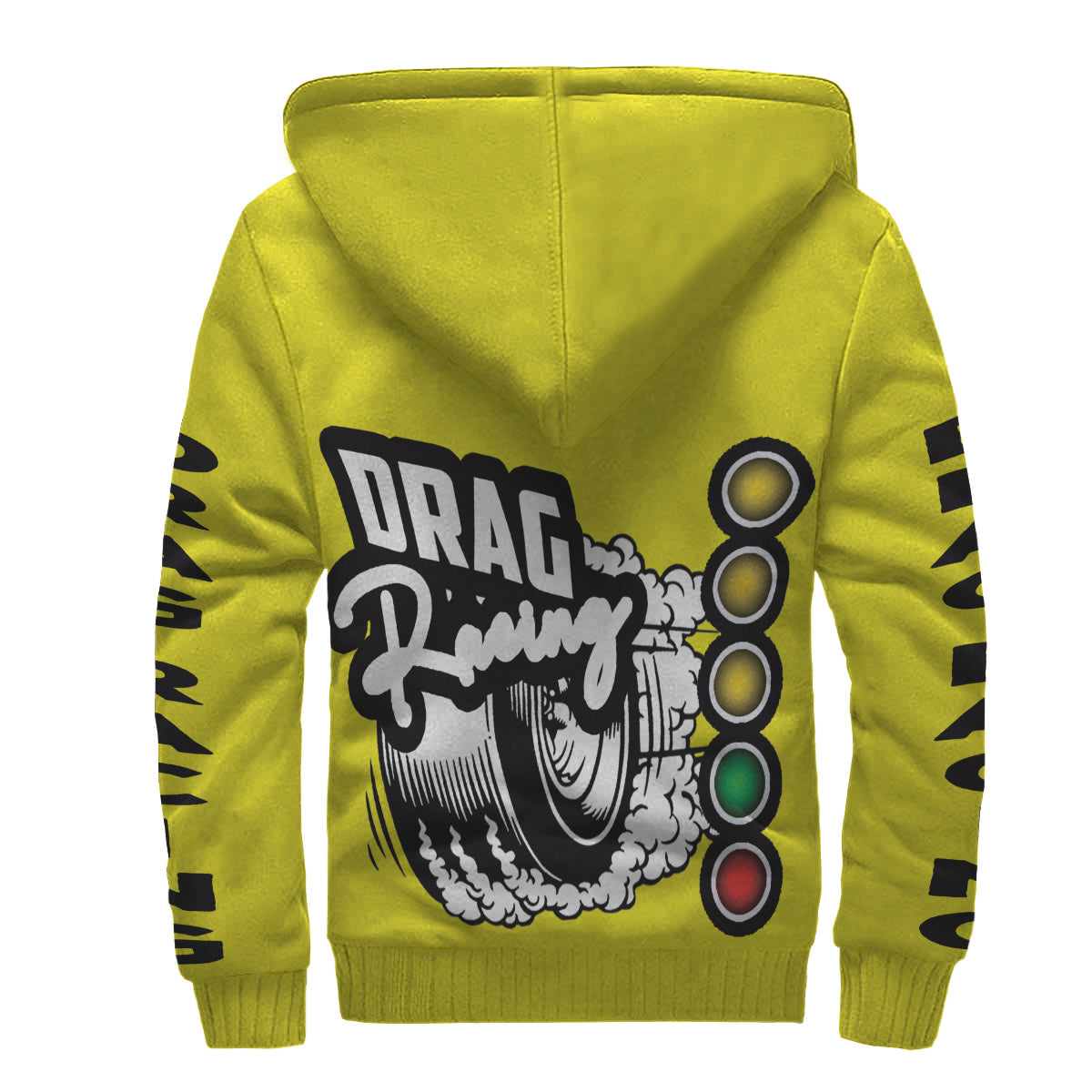 Drag Racing Sherpa Jacket Yellow