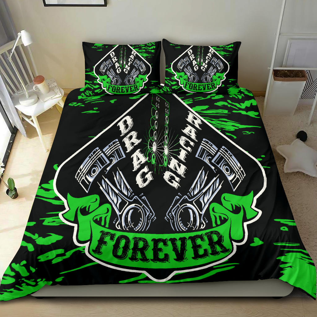 Drag Racing Bedding Set NEW Green
