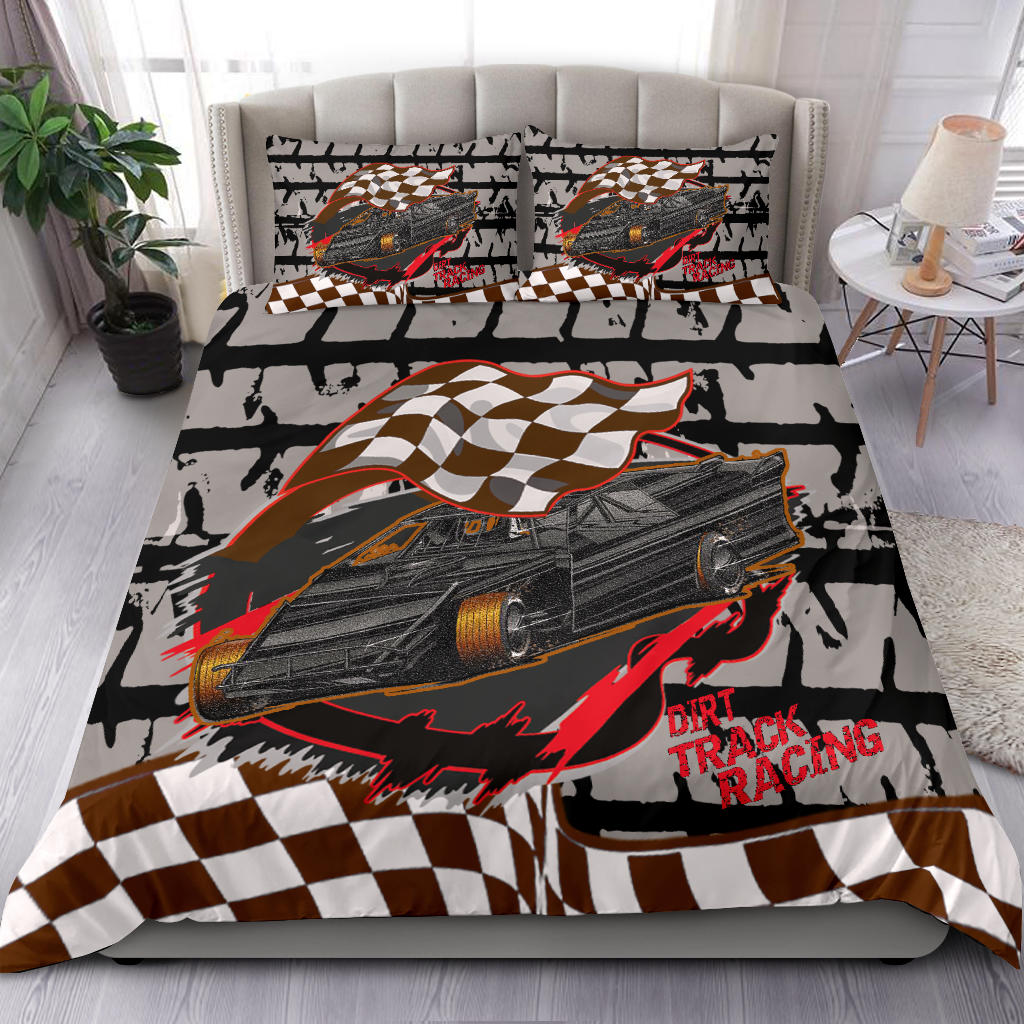 Dirt Track Racing Modified Car Bedding Set