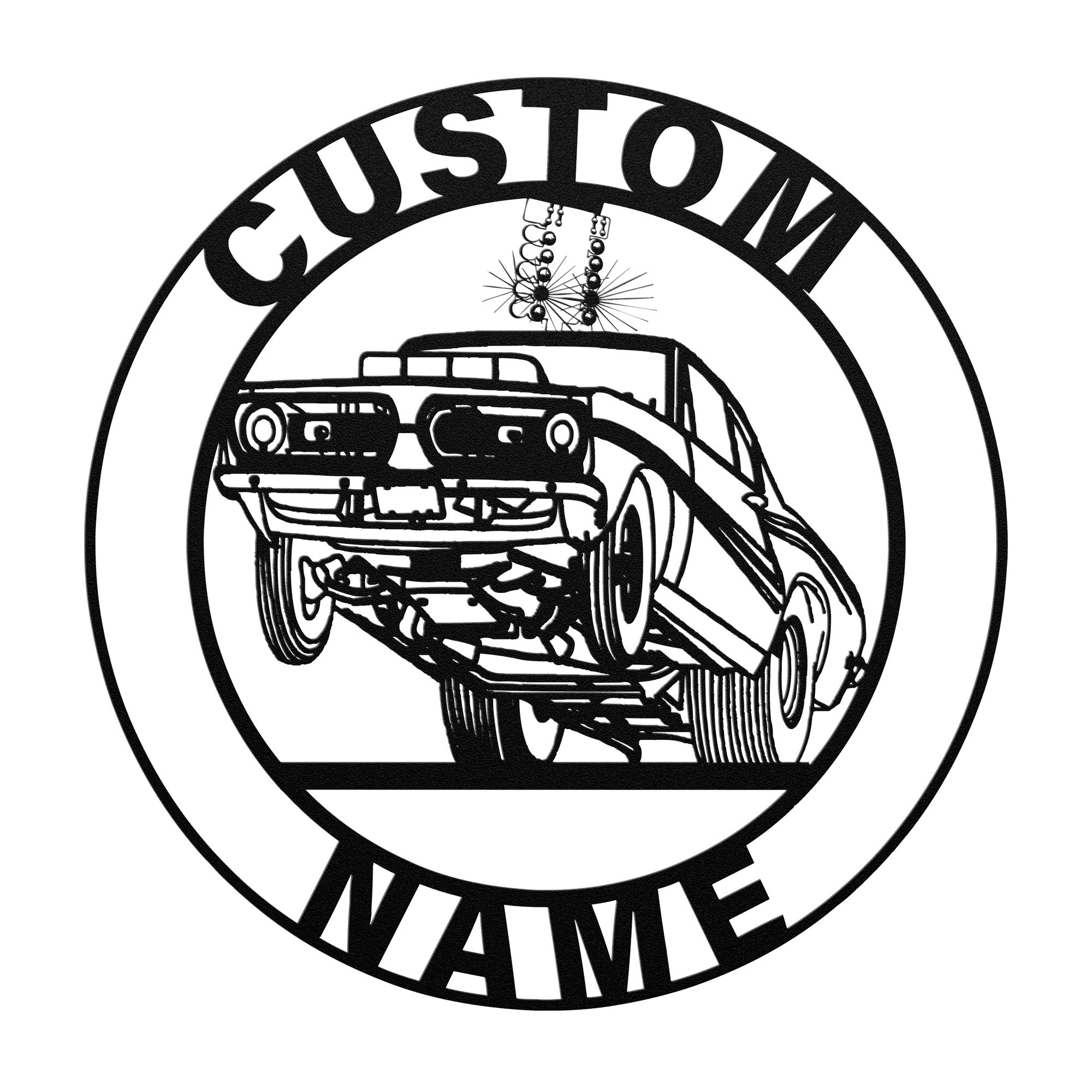Custom Drag Racing Metal Sign