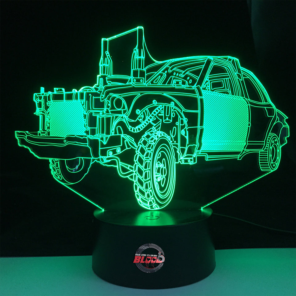 Home Demolition Derby Car 3D LED Lamp – Smash & Crash Night Light ...