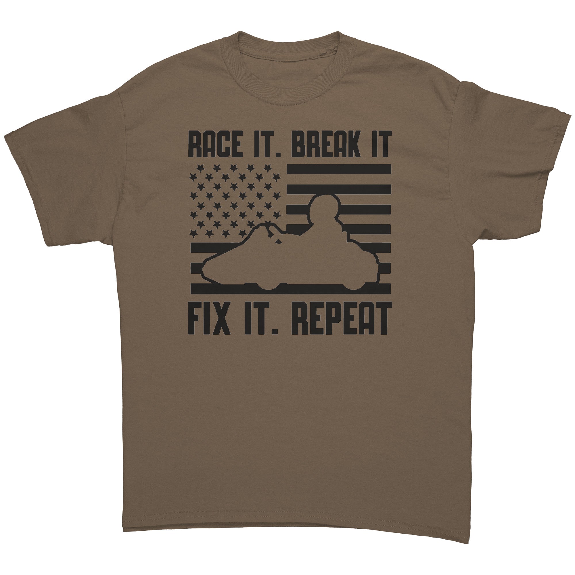 Race Break Fix Repeat USA Kart Racing T-shirts BV