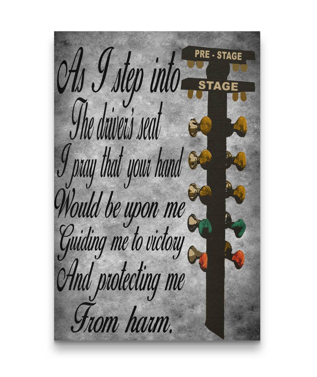 Drag Racer's Prayer Canvas Portrait V6