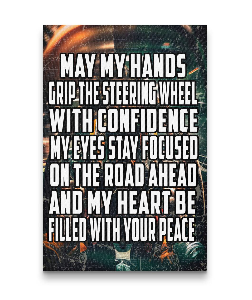 Drag Racer's Prayer Canvas Portrait V3