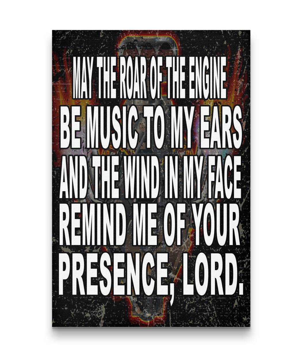 Drag Racer's Prayer Canvas Portrait V2