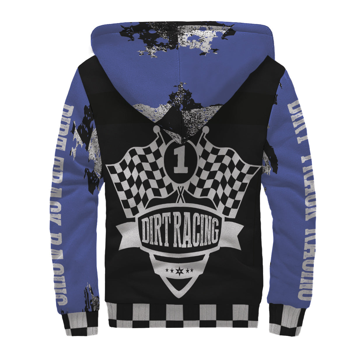 Custom Dirt Racing Sherpa Jacket Blue