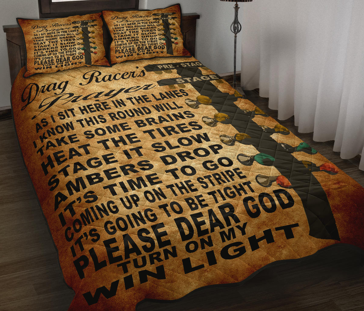 Drag Racer's Prayer Quilt Bed Set