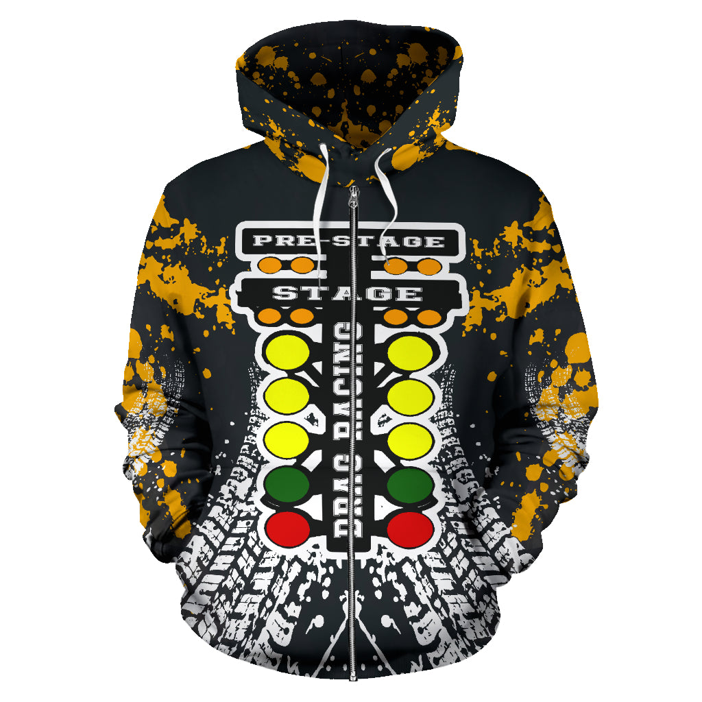Drag Racing Zip Up Hoodie RBNO
