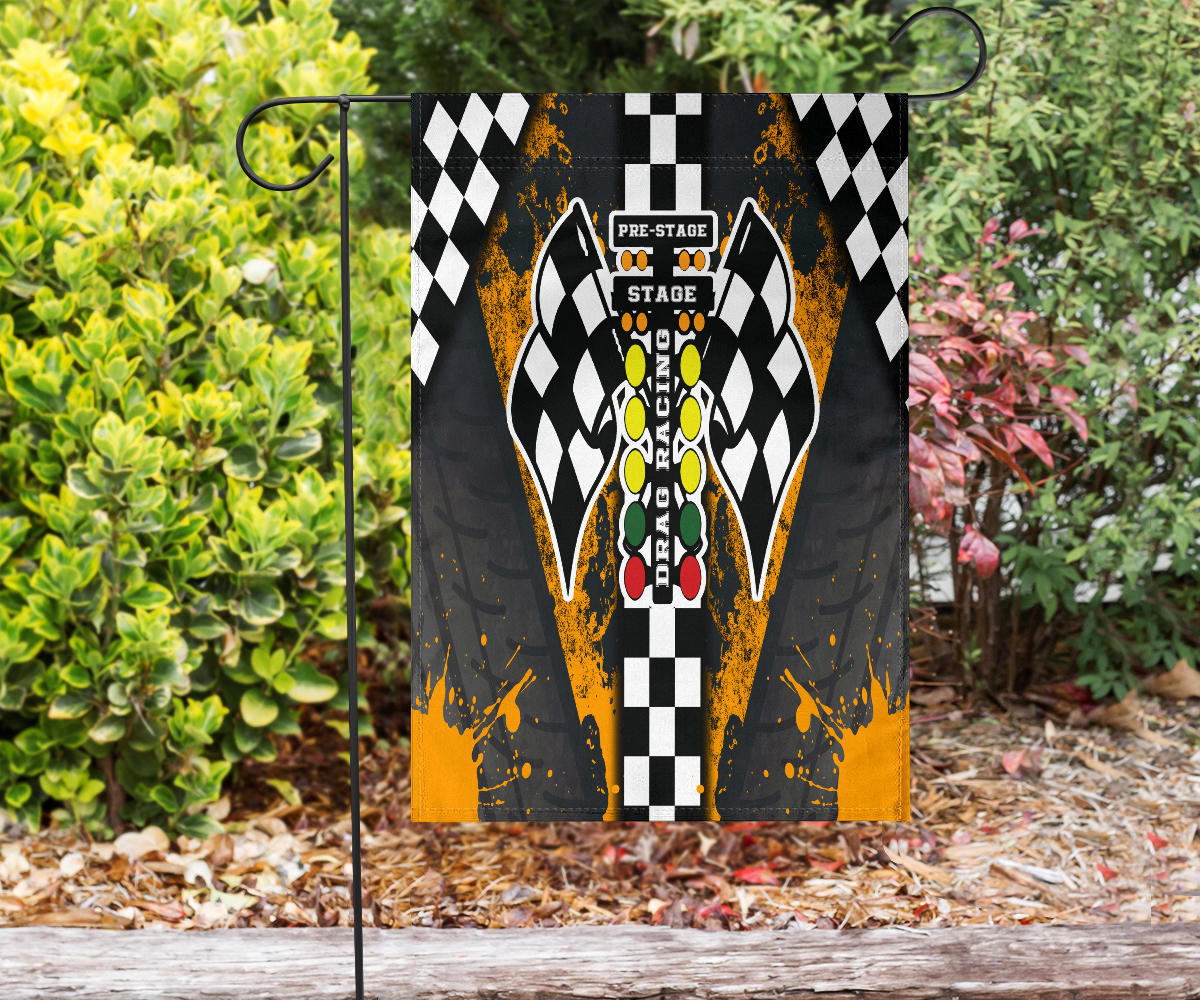 Drag Racing Flag Orange