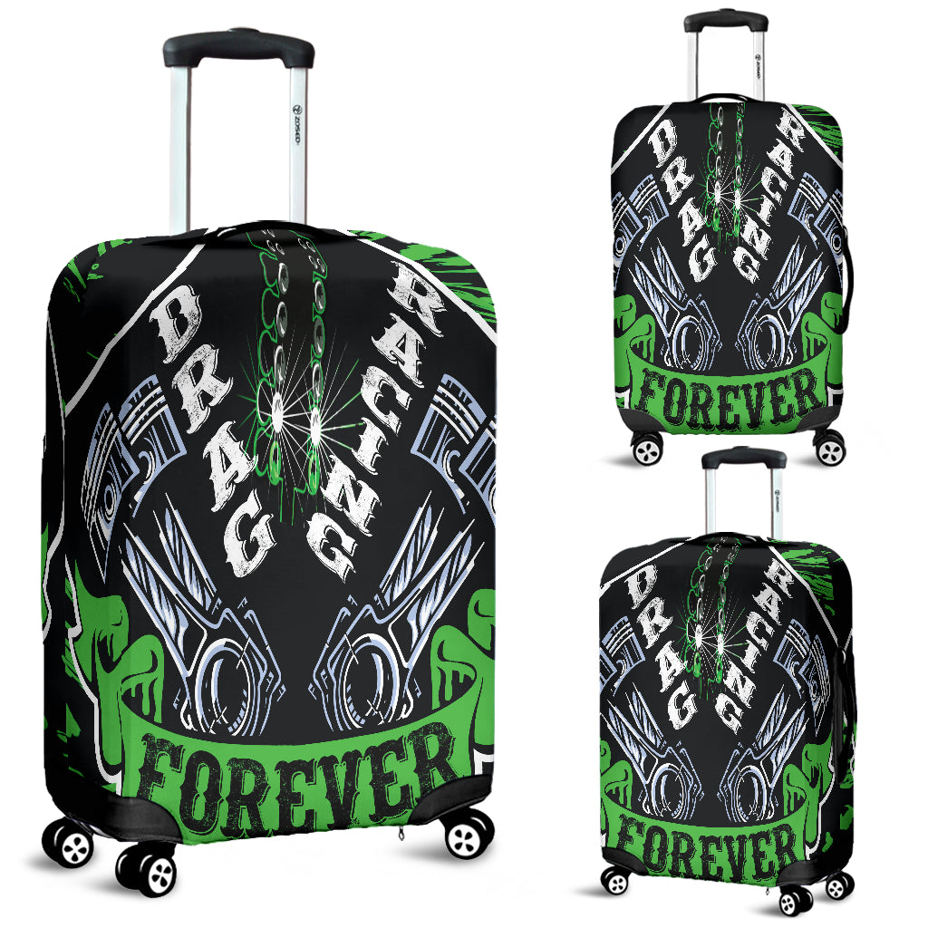 Drag Racing Forever Luggage Cover Green