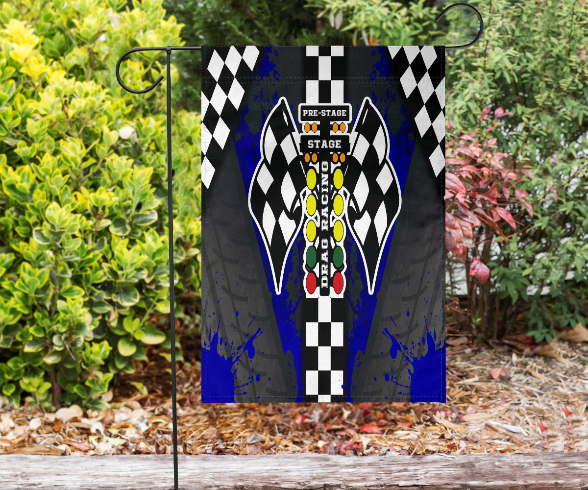 Drag Racing Flag Blue