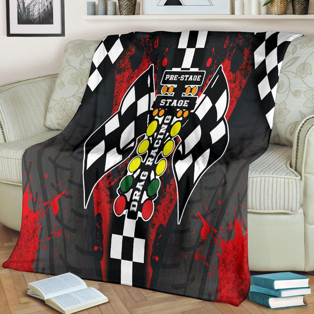Drag Racing Blanket Red