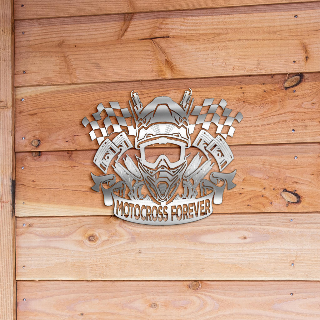 Motocross Forever Metal Sign