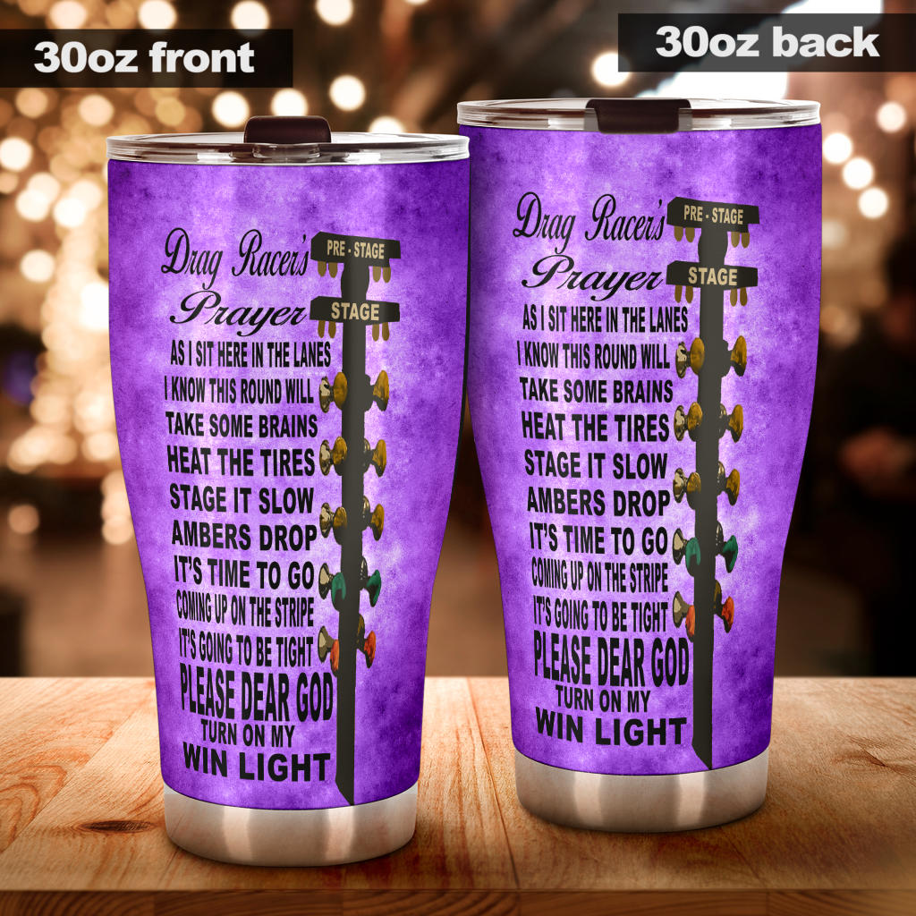 Drag Racer's Prayer Tumbler Purple