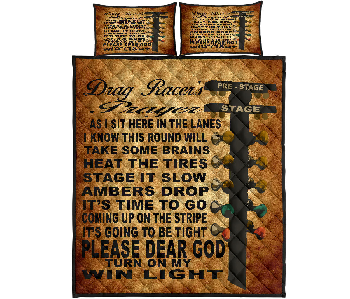Drag Racer's Prayer Quilt Bed Set