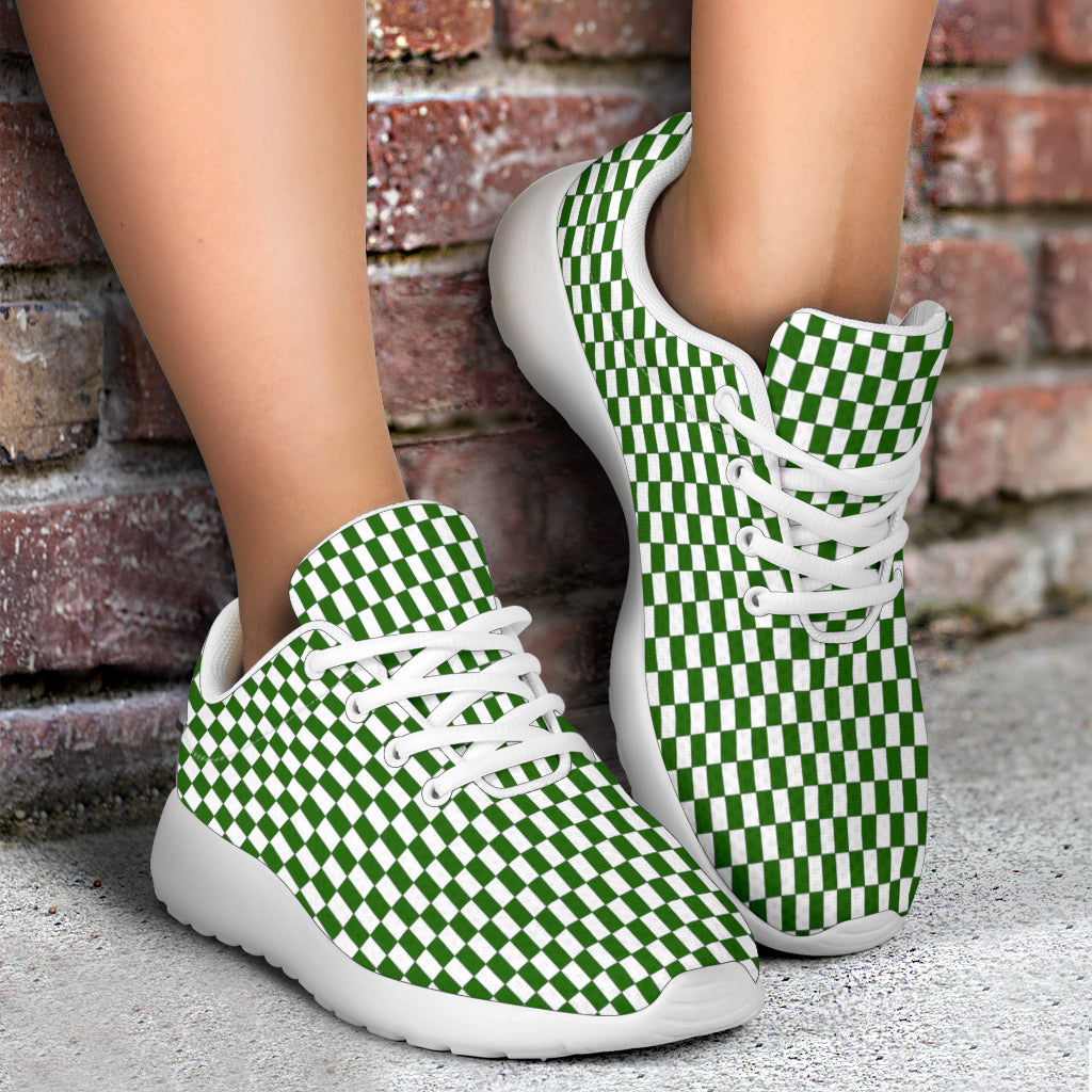 Racing Green Checkered Flag Sneakers White
