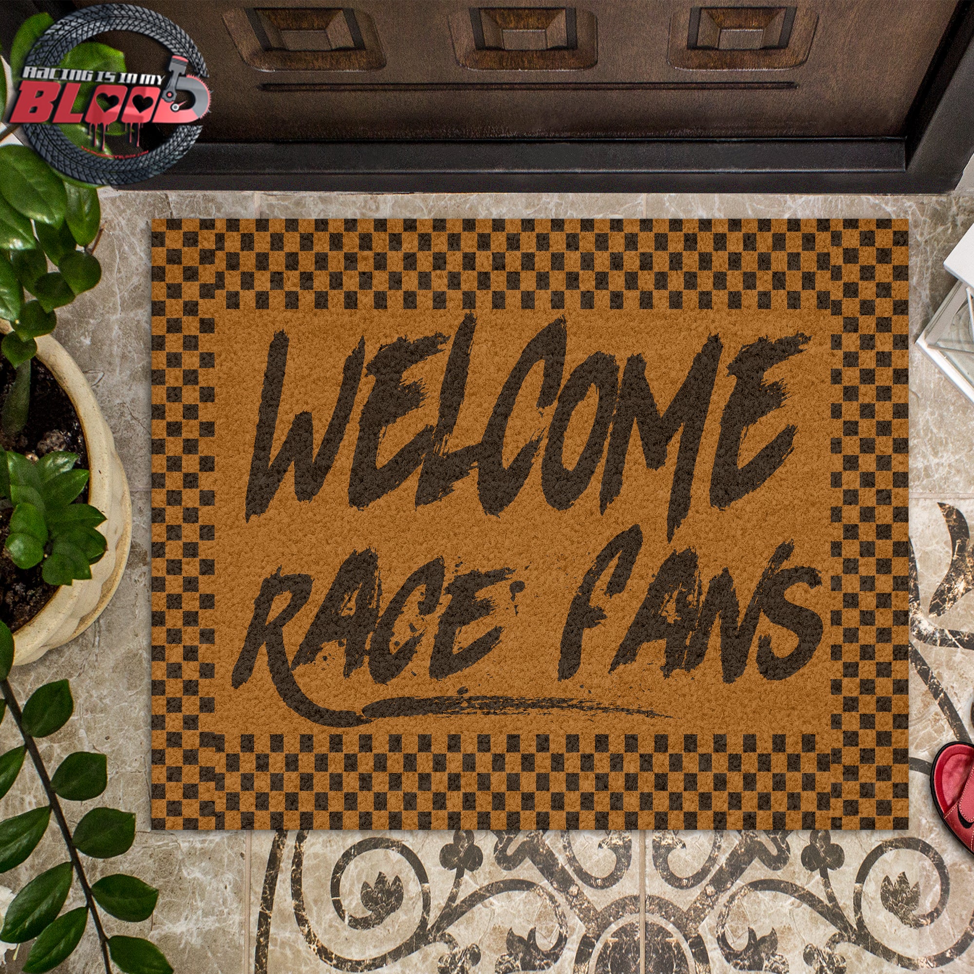 Welcome Race Fans Doormat